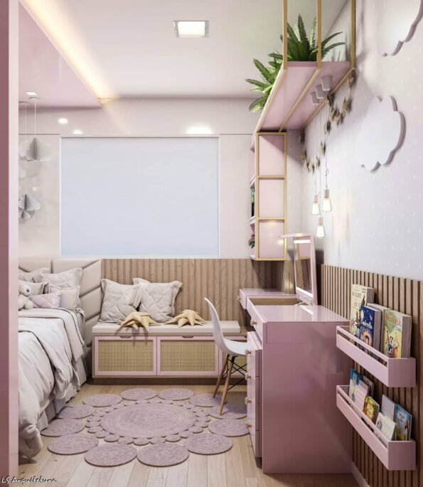 Quarto rosa: 75 fotos que vão inspirar uma decoração delicada