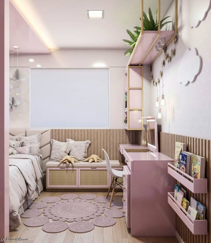 Quarto rosa: 75 fotos que vão inspirar uma decoração delicada