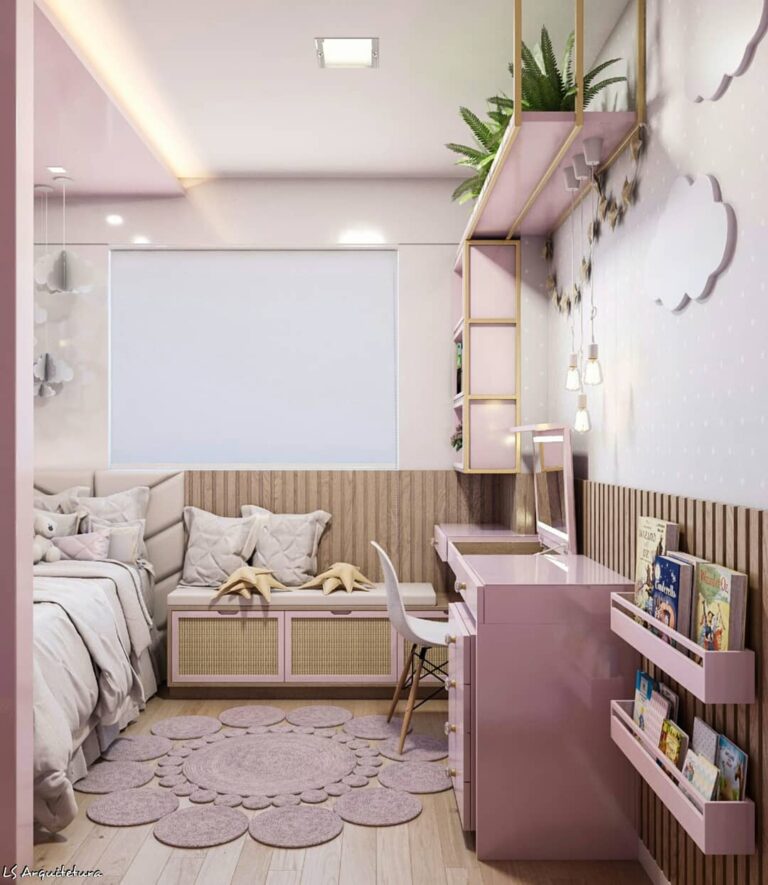 Quarto rosa: 75 fotos que vão inspirar uma decoração delicada