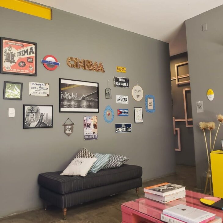 Parede cinza: 70 fotos de ambientes confortáveis e estilosos