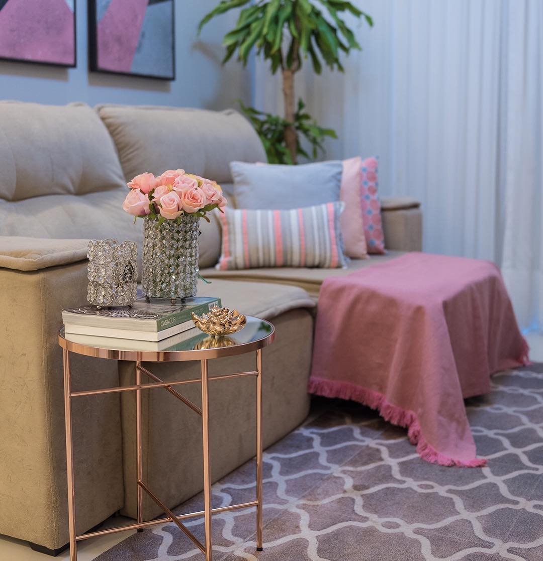 Rose gold: 65 ideias para adicionar a cor na decoração