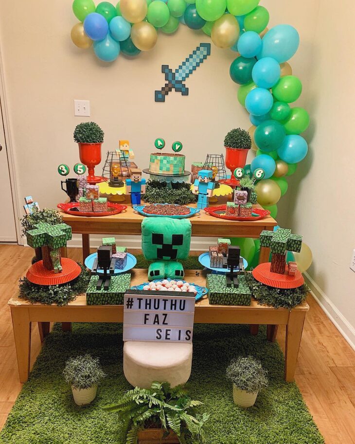 Festa Minecraft: 60 ideias e como montar uma festa criativa