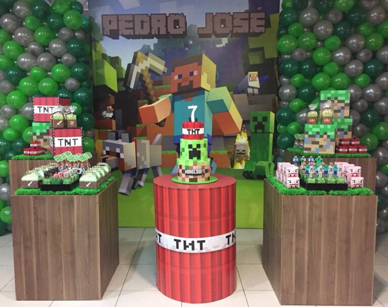 Festa Minecraft: 60 ideias e como montar uma festa criativa