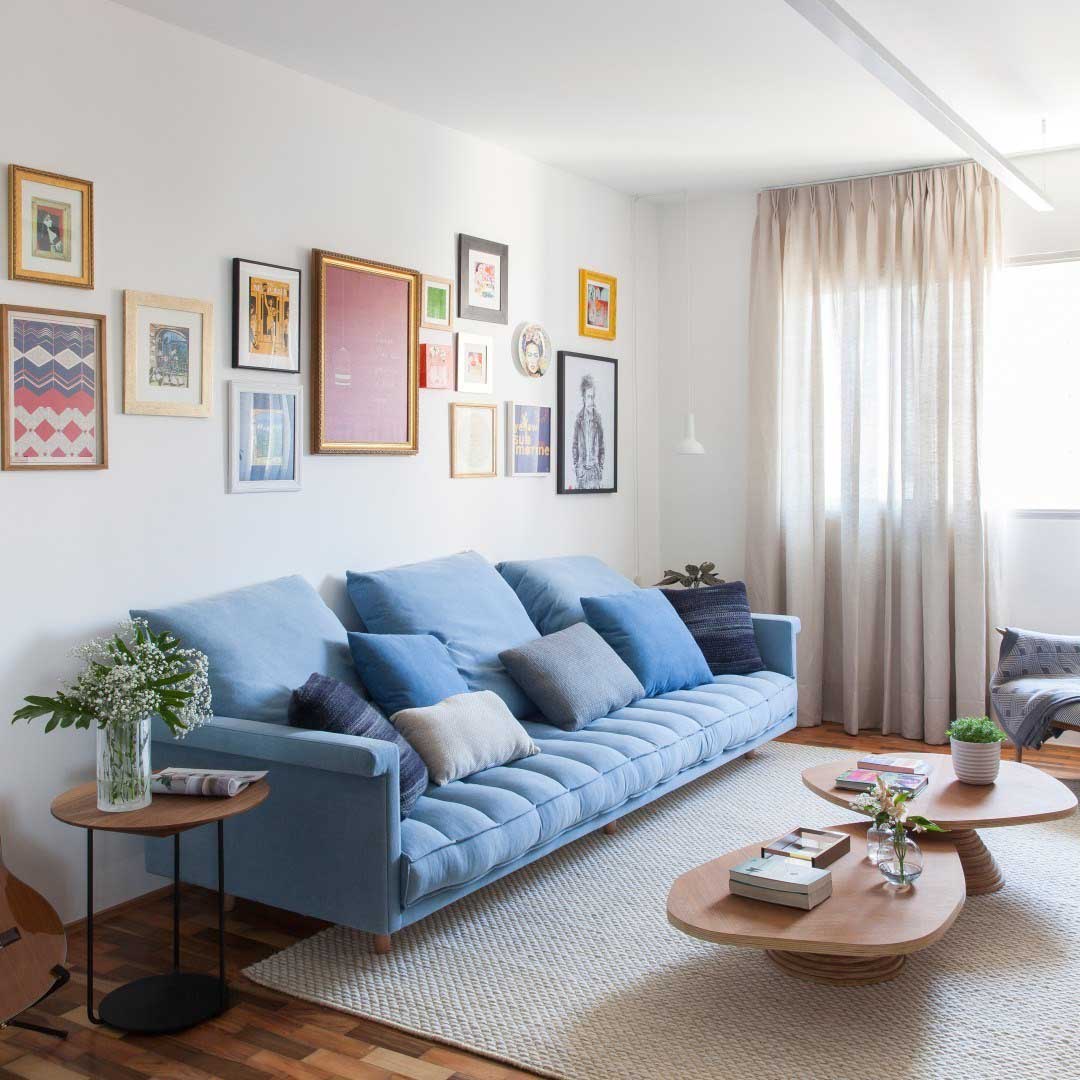 Sofá azul: 55 lindos modelos para usar a cor na decoração