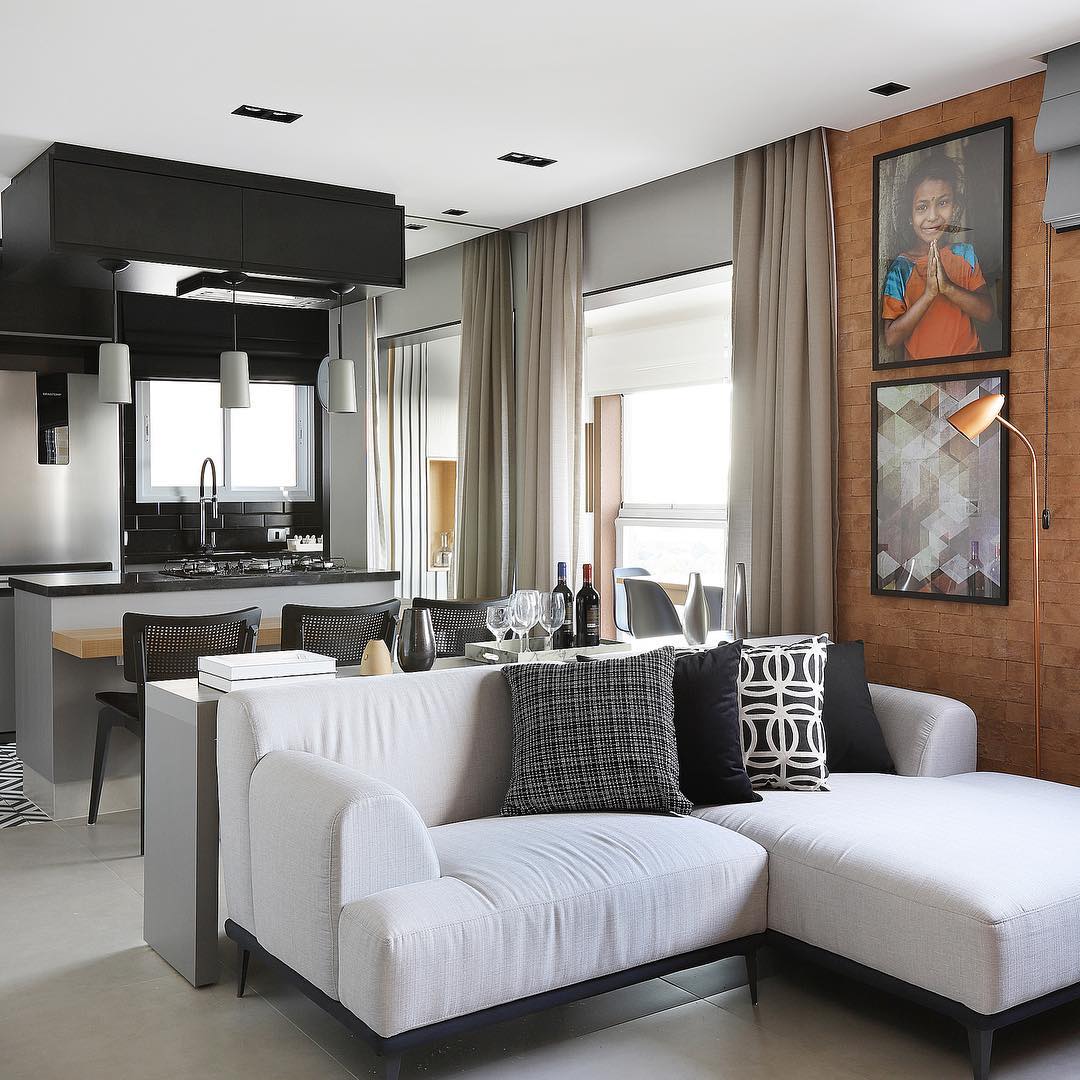 Sofás modernos: 80 modelos estilosos e confortáveis para a sala