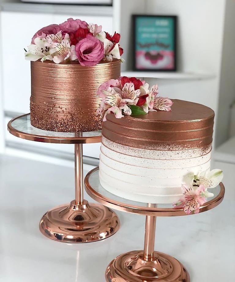 Bolo rose gold: 30 inspirações para uma festa supersofisticada