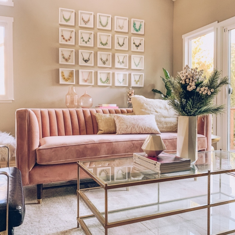 Sofá rosa: 60 inspirações que vão ganhar o seu coração