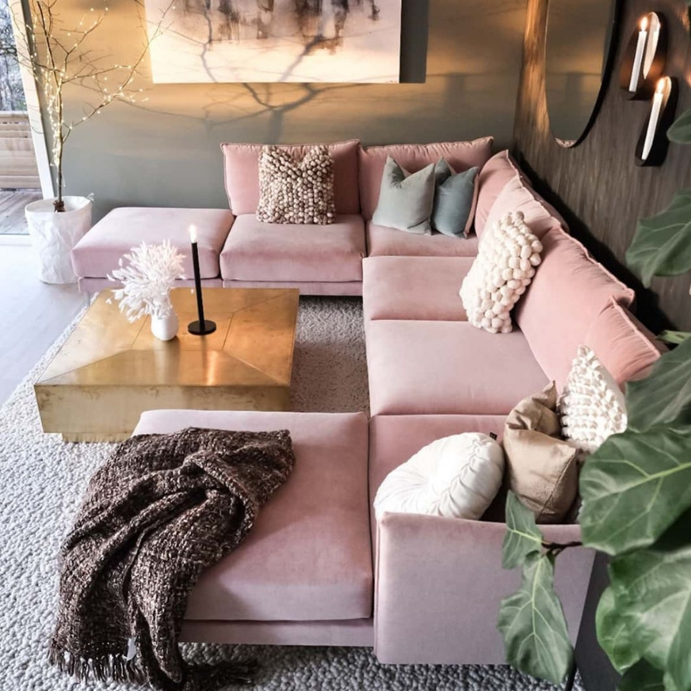 Sofá rosa: 60 inspirações que vão ganhar o seu coração
