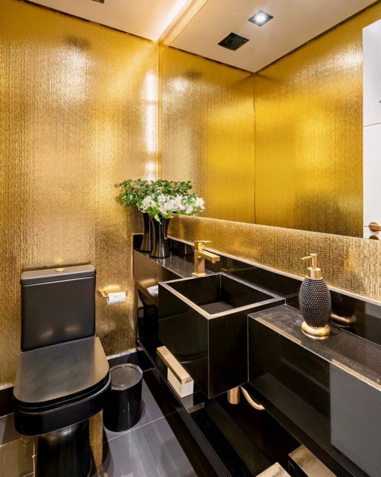 Cor dourada: 50 ideias e combinações para usar na decoração