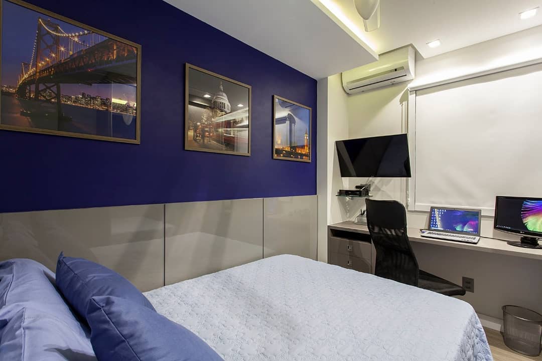 Parede azul: 85 ideias incríveis para decorar a sua casa