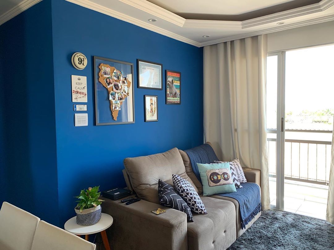 Parede azul: 85 ideias incríveis para decorar a sua casa