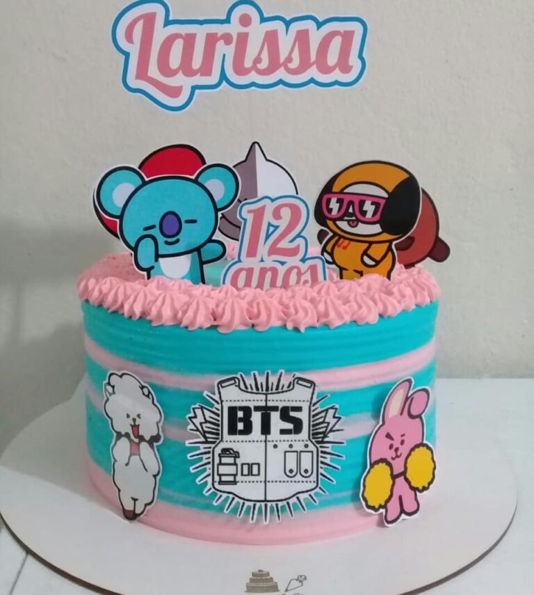 Bolo do BTS: 70 doces cheios de referências ao grupo e ao BT21