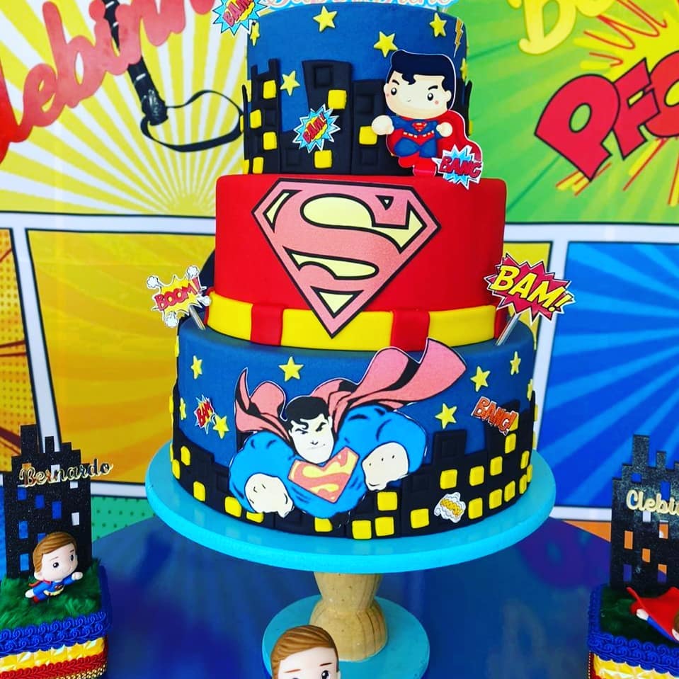 Bolo do Super-Homem: 100 ideias poderosas para sua festa