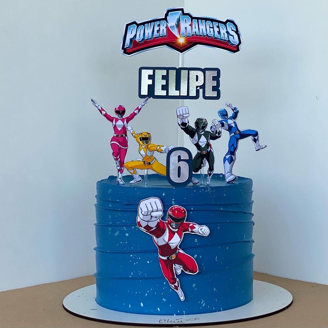 Bolo Power Rangers: 70 ideias para representar a paixão pelos heróis