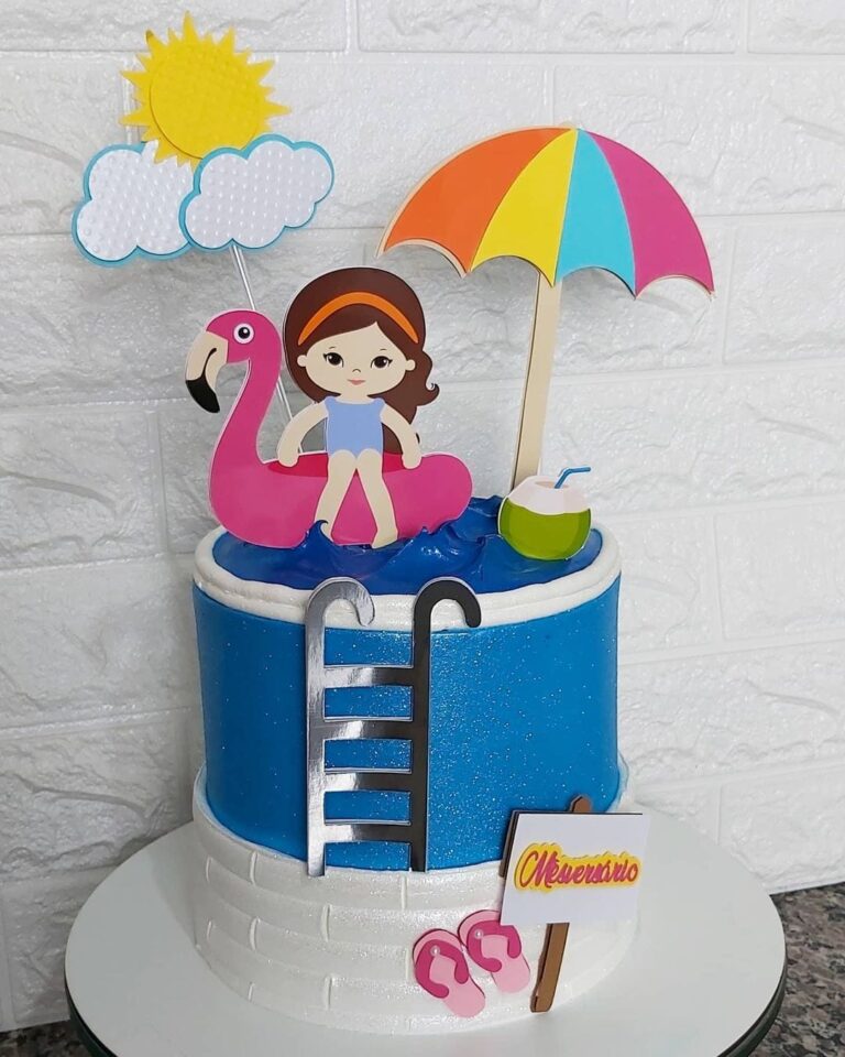 Bolo pool party: 70 ideias sensacionais para nadar nessa tendência