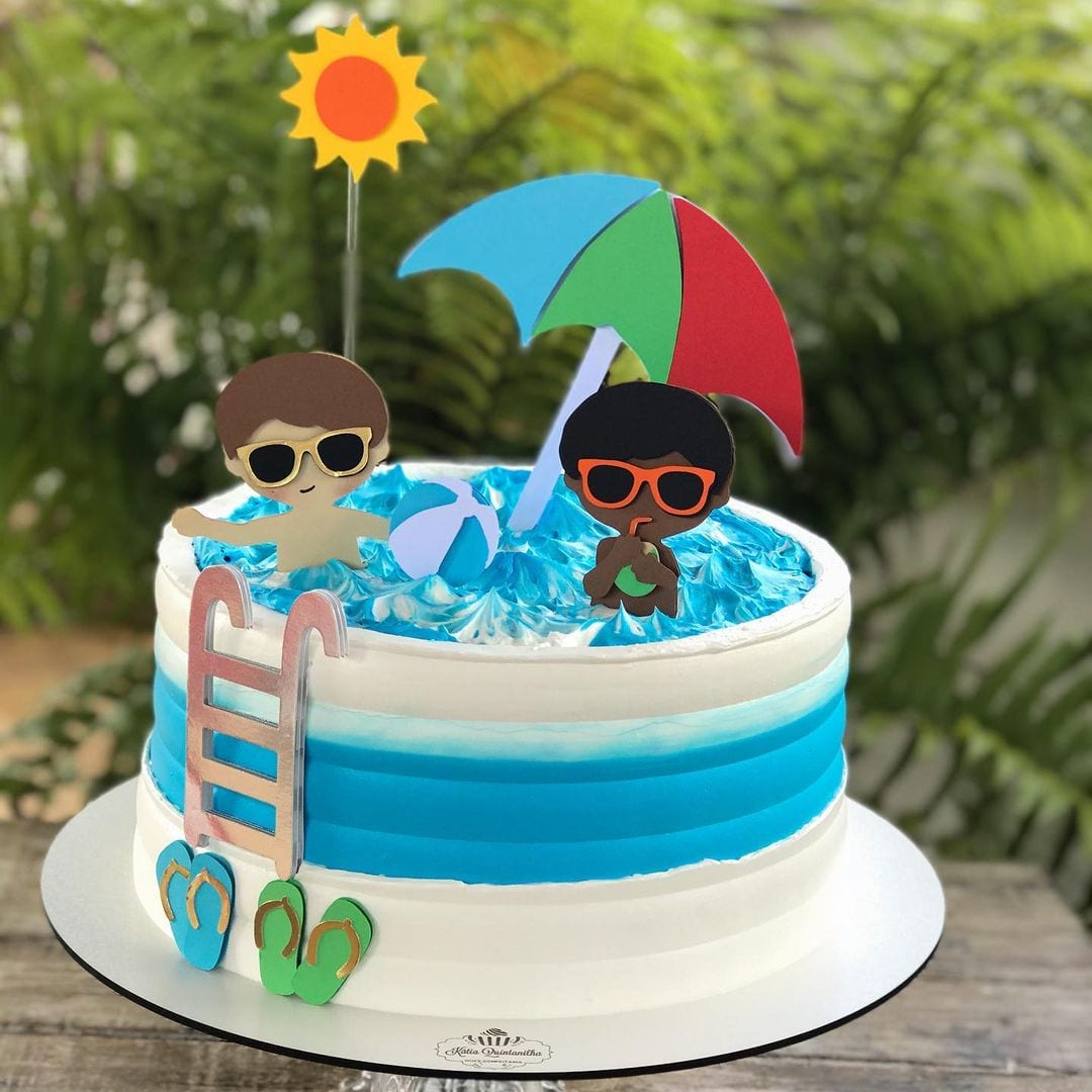 Bolo pool party: 70 ideias sensacionais para nadar nessa tendência