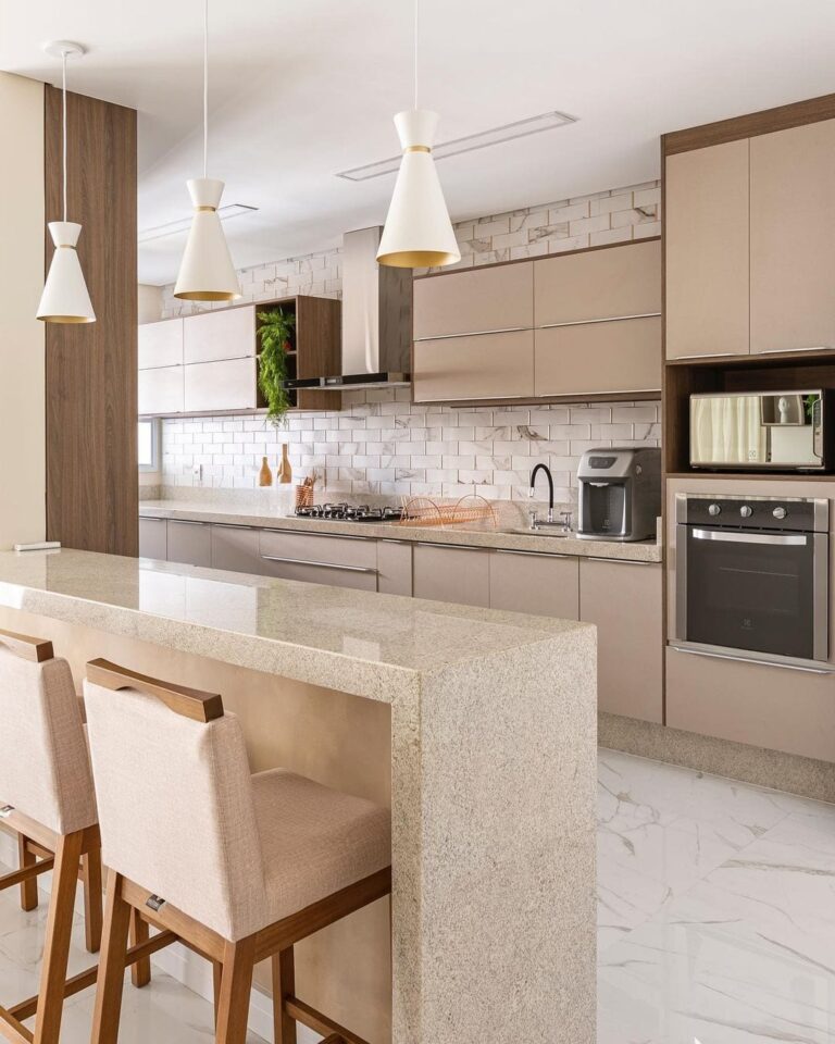 Cozinha bege: 70 fotos para um ambiente neutro e elegante