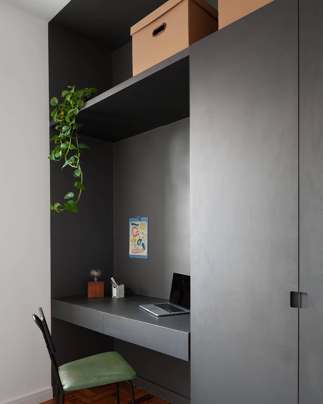 Escrivaninha com estante: 70 ideias com muita funcionalidade