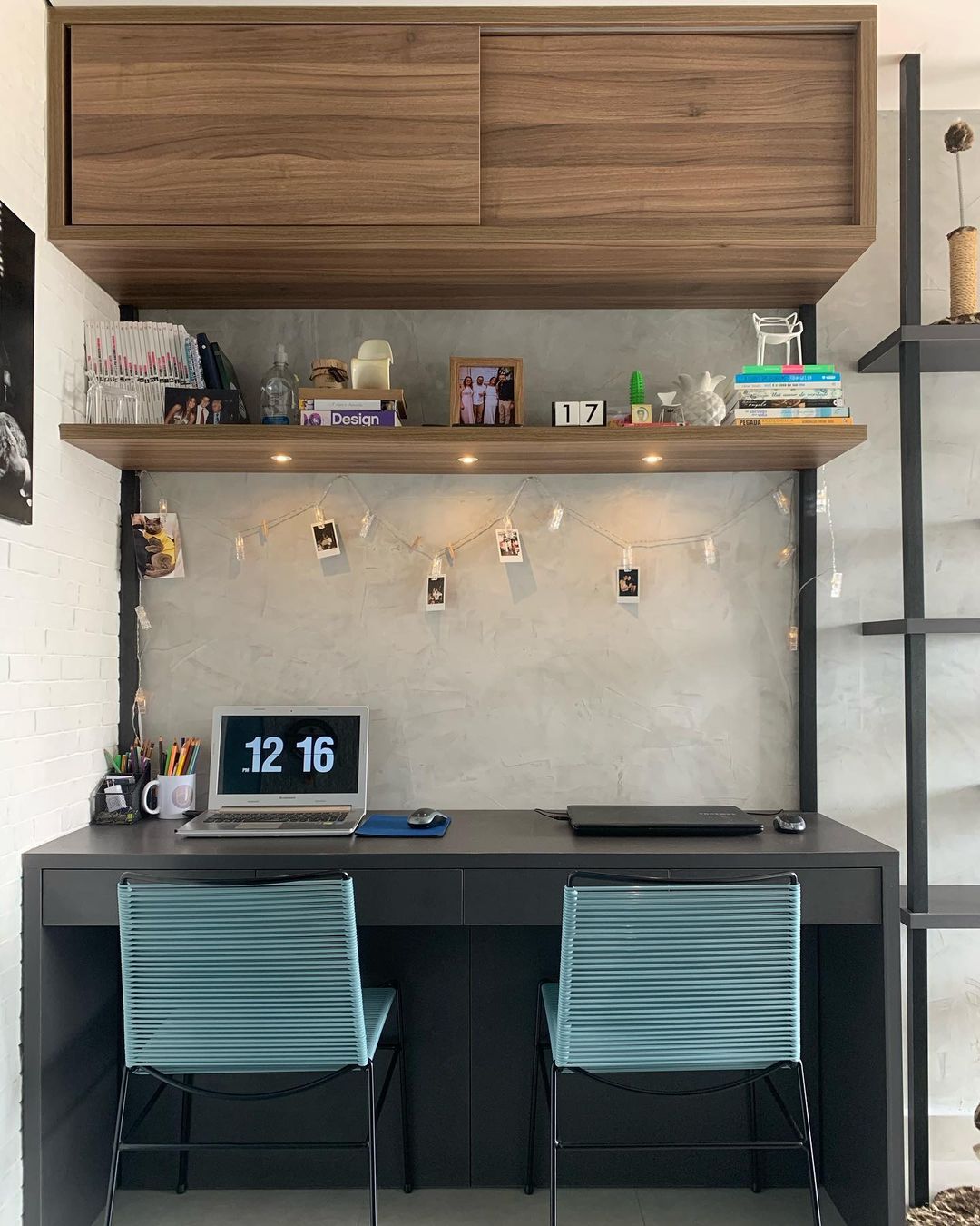 Escrivaninha com estante: 70 ideias com muita funcionalidade