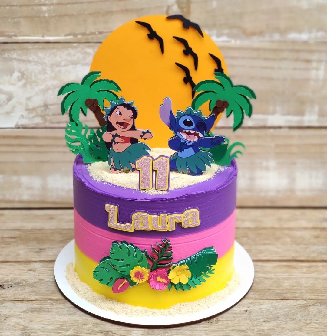 Bolo do Lilo & Stitch: 50 opções + tutoriais para reproduzir em casa