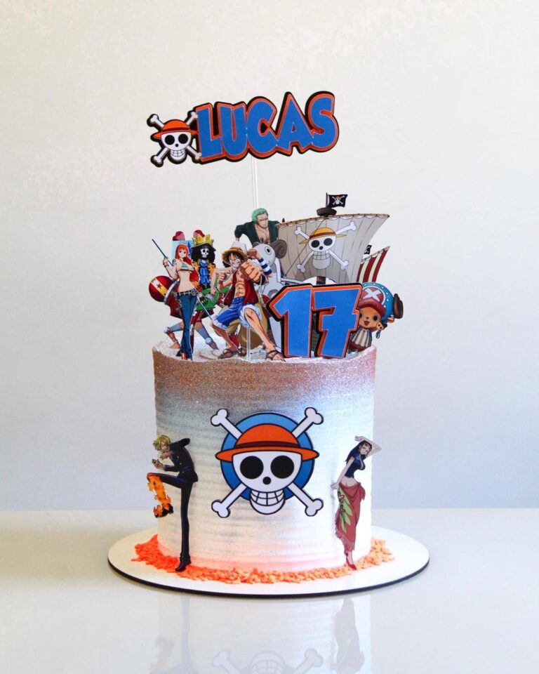 Bolo One Piece: 50 fotos para uma fantástica aventura pirata