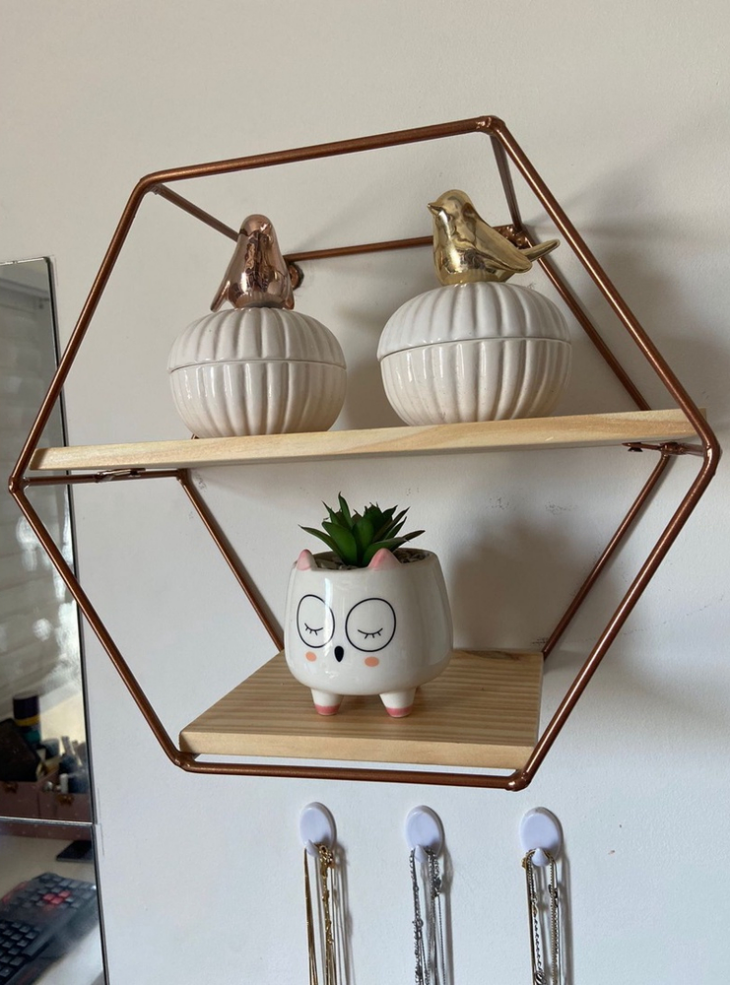 Nicho hexagonal: 30 modelos para uma decoração geométrica