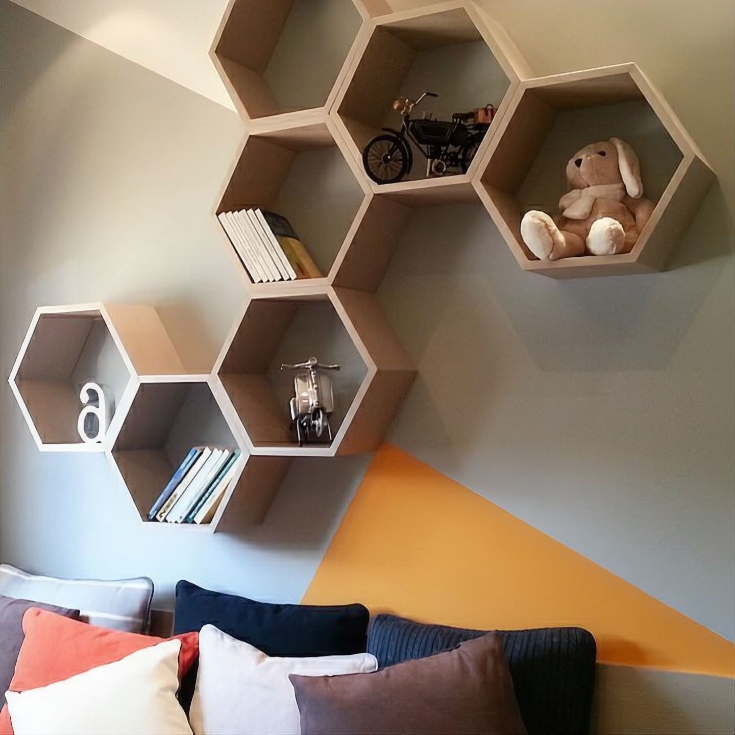 Nicho hexagonal: 30 modelos para uma decoração geométrica