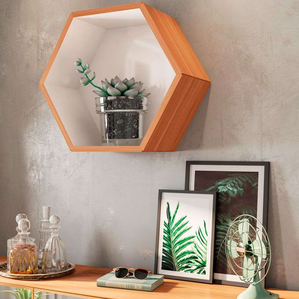 Nicho hexagonal: 30 modelos para uma decoração geométrica