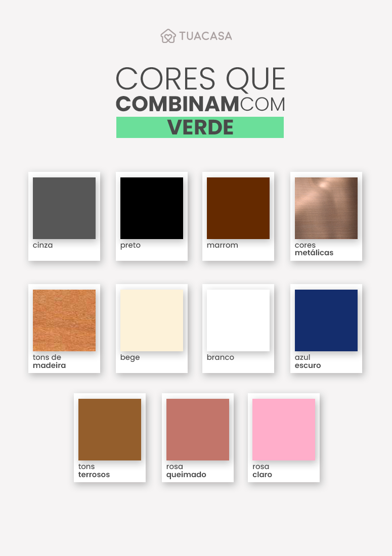 Cores que combinam com verde: opções e fotos de decorações