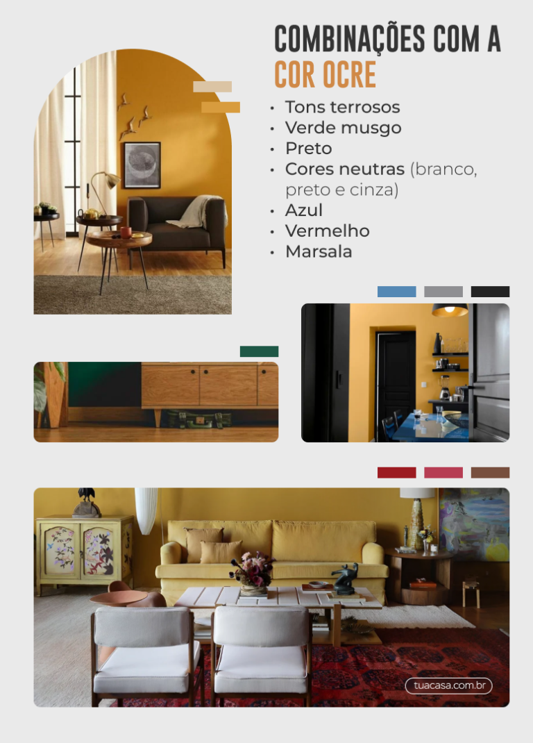 Cor ocre: combinações, como usar e inspirações
